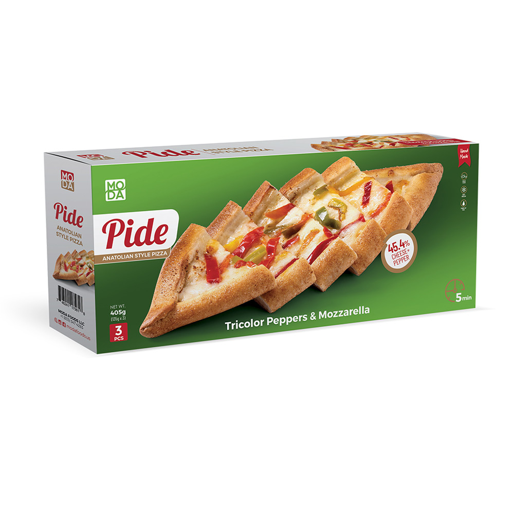 Pide Tricolor Peppers & Mozzarella – MODA FOODS